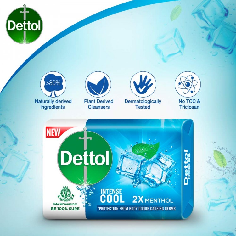 Dettol Σαπούνι Με Δροσερή Μέντα 125gr 4+1 Δώρο